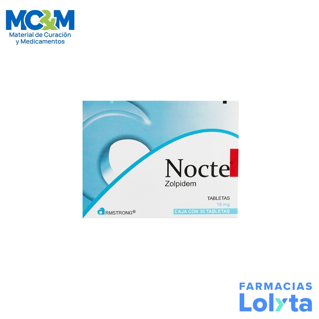 ZOLPIDEM 10 MG C/30 TAB NOCTE LAB ARMSTRONG GRUPO III | Website Farmacias Lolyta